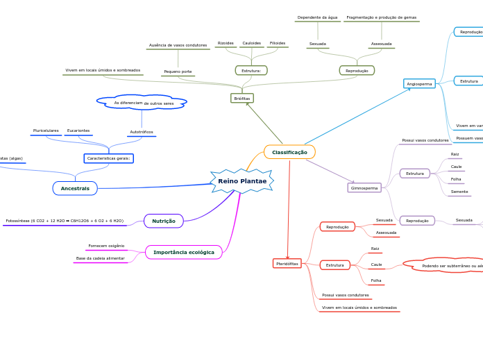 Reino Plantae - Mind Map
